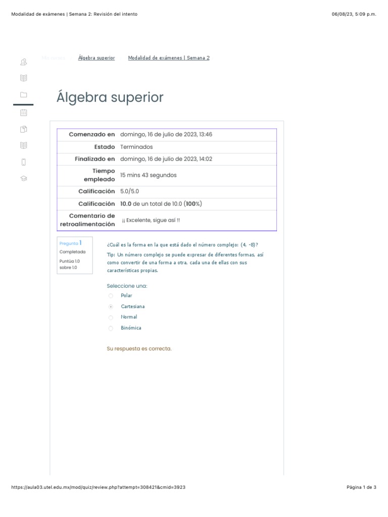 Álgebra Superior Semana 2 | PDF