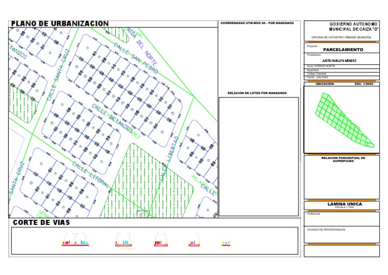 Plano de Urbanizacion: Parcelamiento | PDF