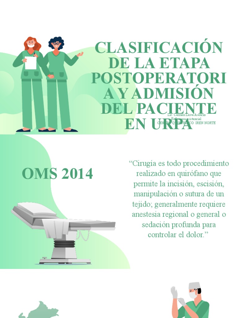 Admisión y Postoperatorio en URPA | PDF | Cirugía | Anestesia