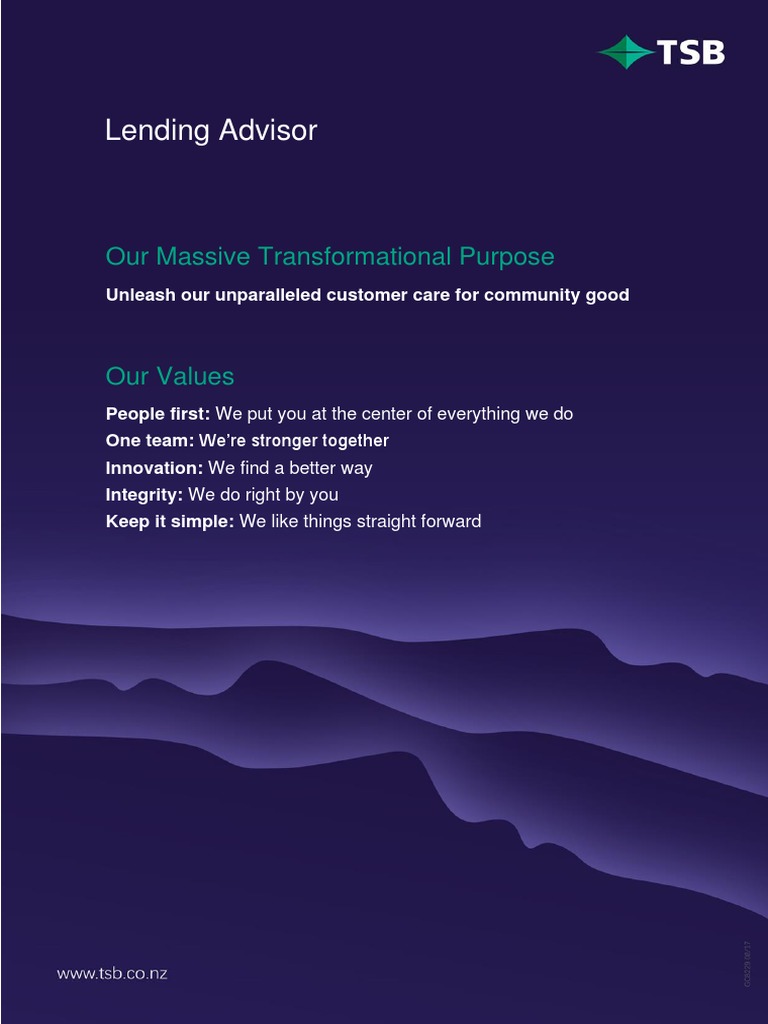 Lending Advisor Position Description - Branch Manager | PDF | Banks | Loans