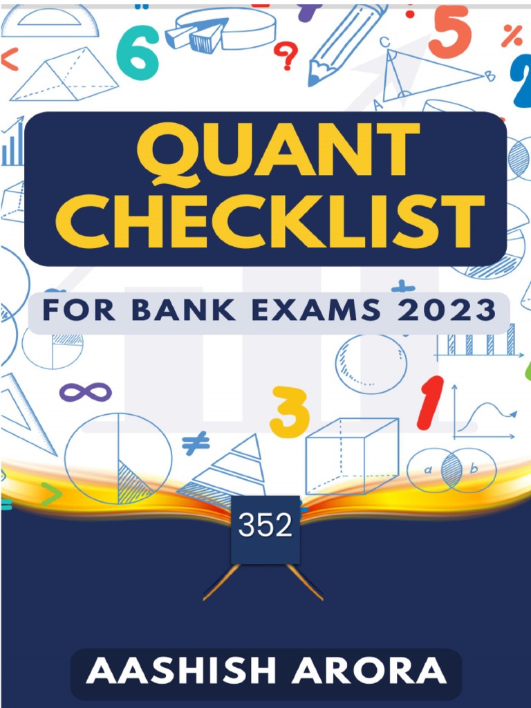 Quant Checklist 352 by Aashish Arora For Bank Exams 2023 | PDF | Mathematics