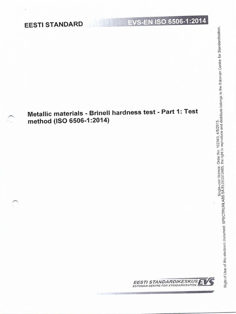 Iso 6506-1 - 2014 | PDF