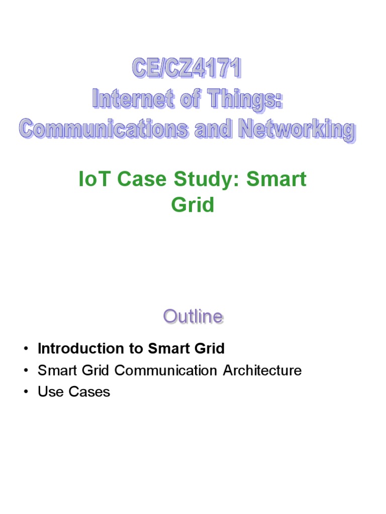 IoT Smart Grid Case Study Overview | PDF