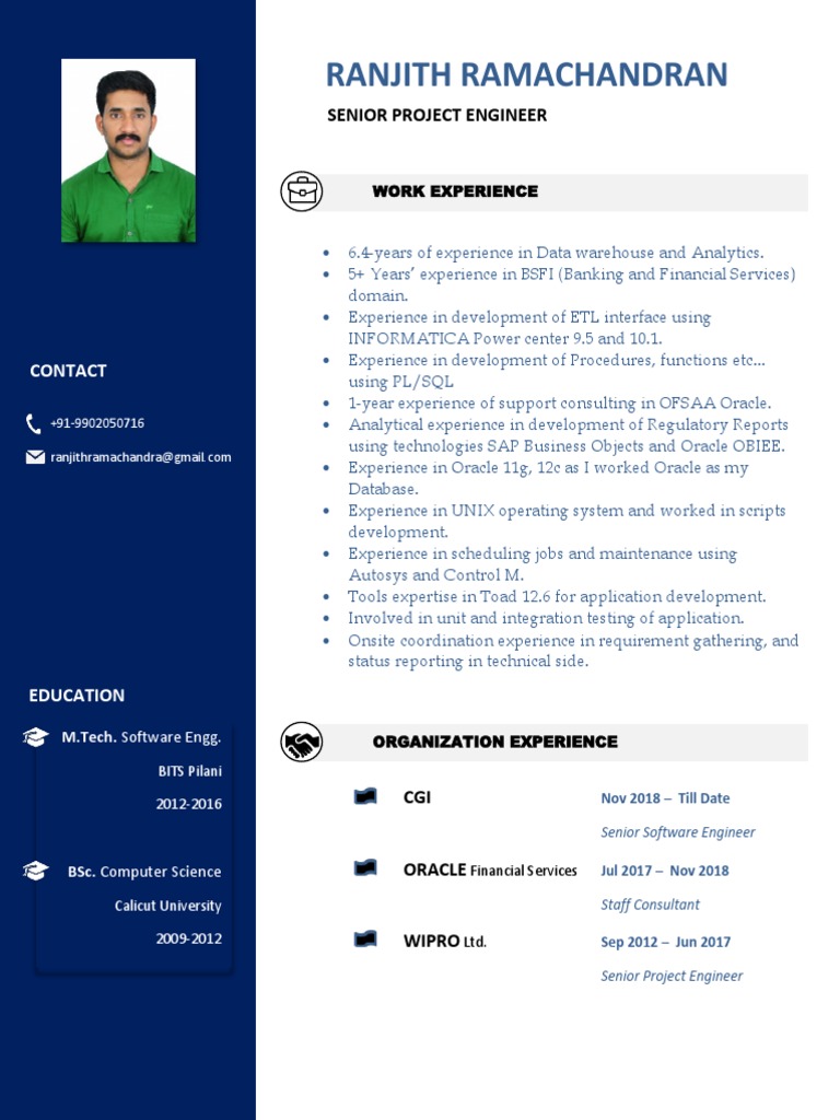 Resume Ranjith - Latest | PDF
