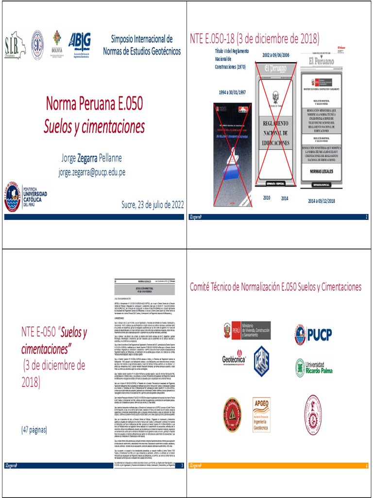 NTE E050 220723 Jorge Zegarra | PDF | Fundación (Ingeniería) | Ingeniería geotécnica