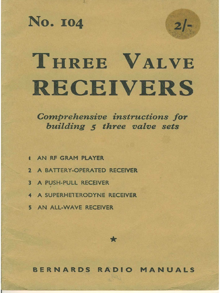 104 Three Valve Receivers | PDF | Computers | Technology & Engineering