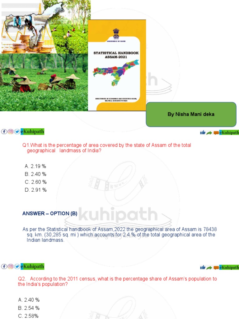 Assam Statistical Handbook Insights 2022 | PDF | Silk | Gross Domestic ...