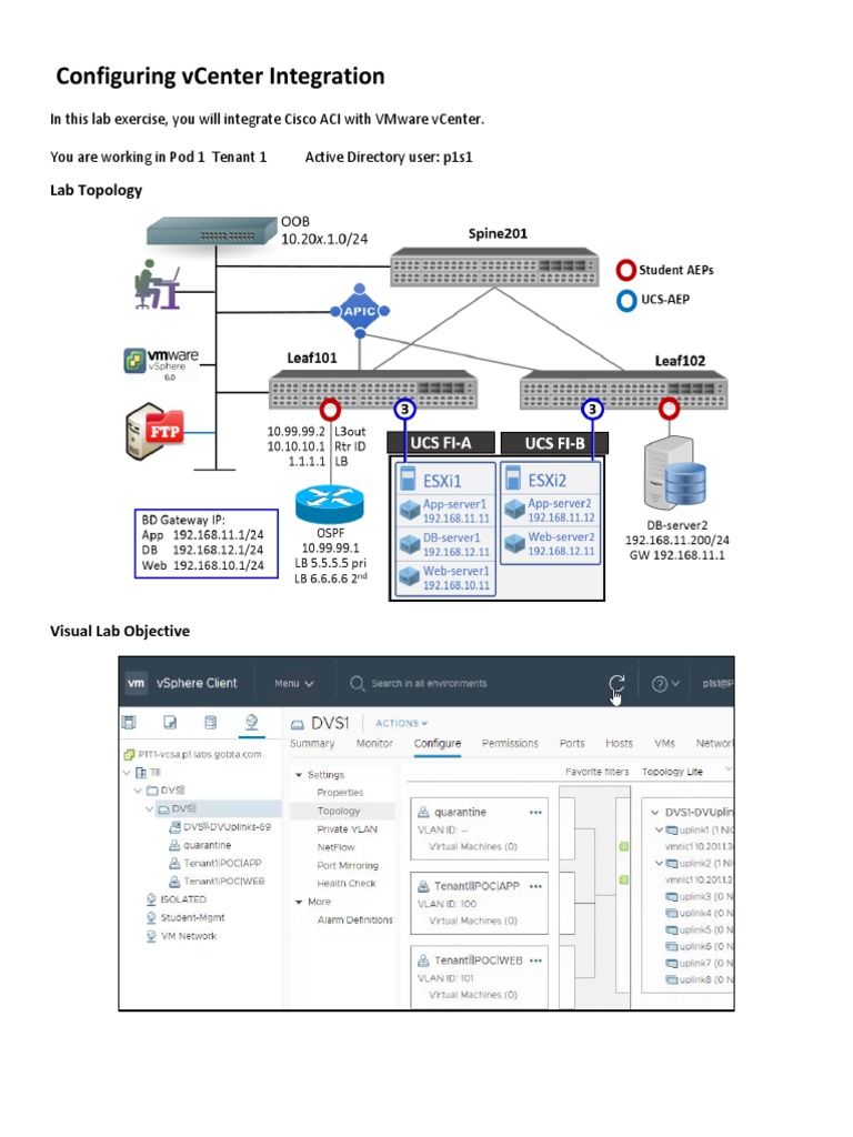 Lab03.vCenter Integration | PDF