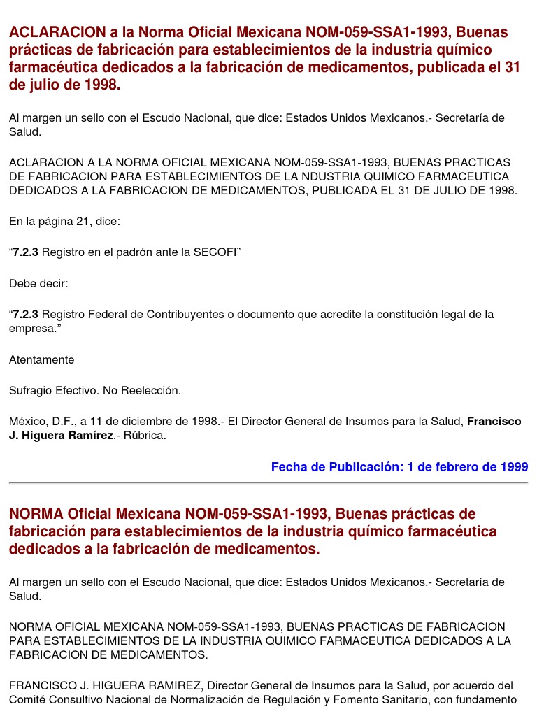 059 Ssa Norma | PDF | Medicamentos con receta | Droga Farmacéutica