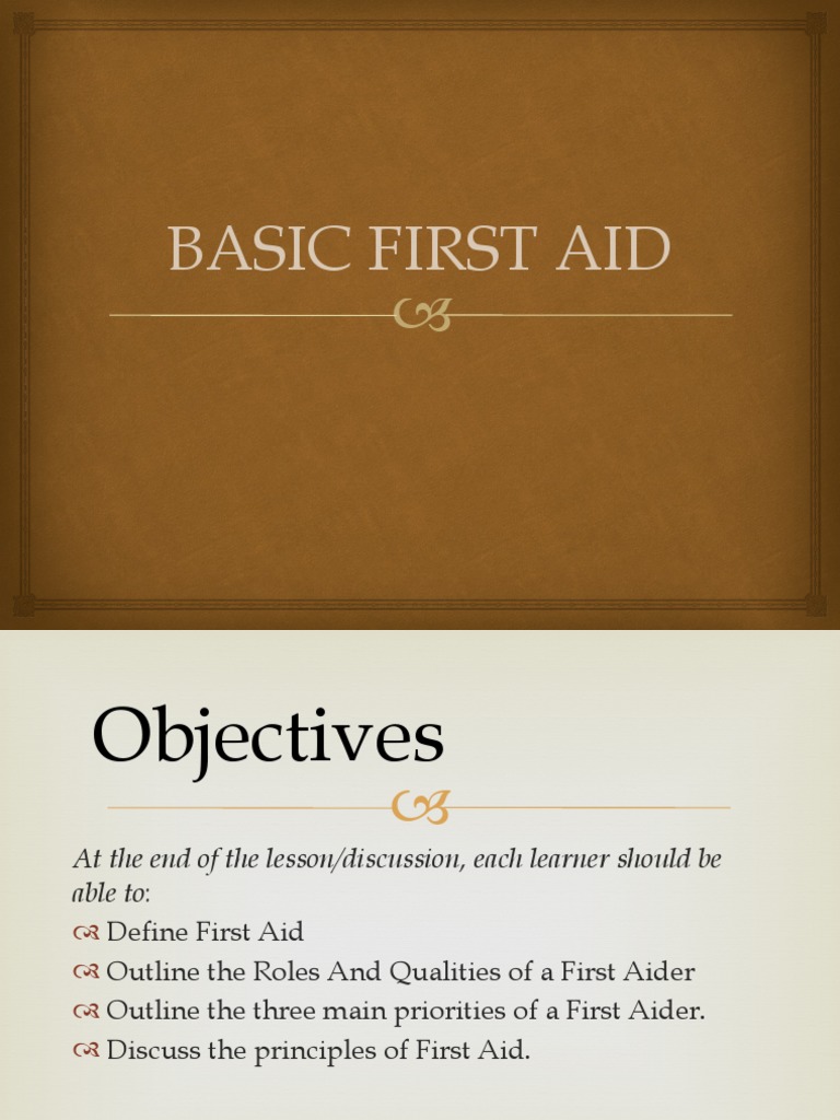 Basic First Aid | PDF