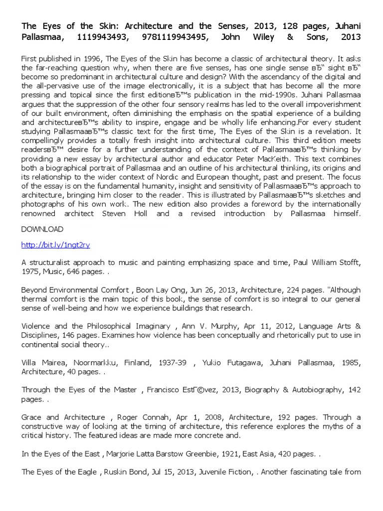 Dokumen - Tips - The Eyes of The Skin Architecture and The Senses 2013 ...