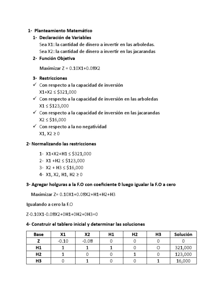 Ejercicio de La Gran M | PDF