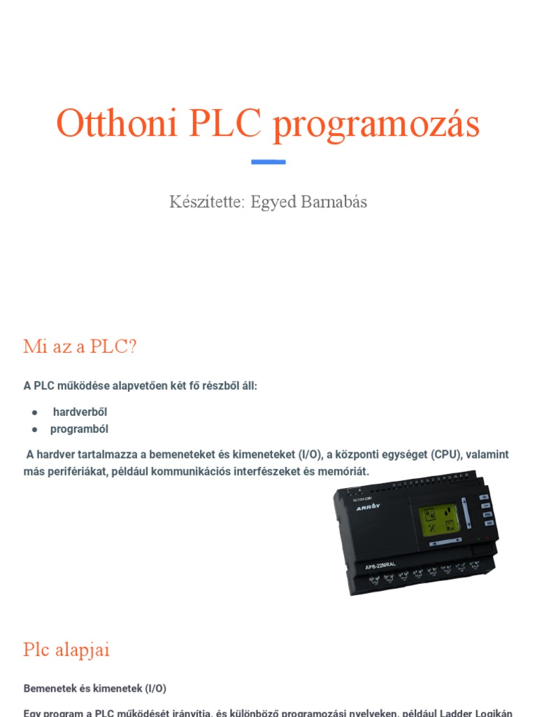 Otthoni PLC Programozás | PDF