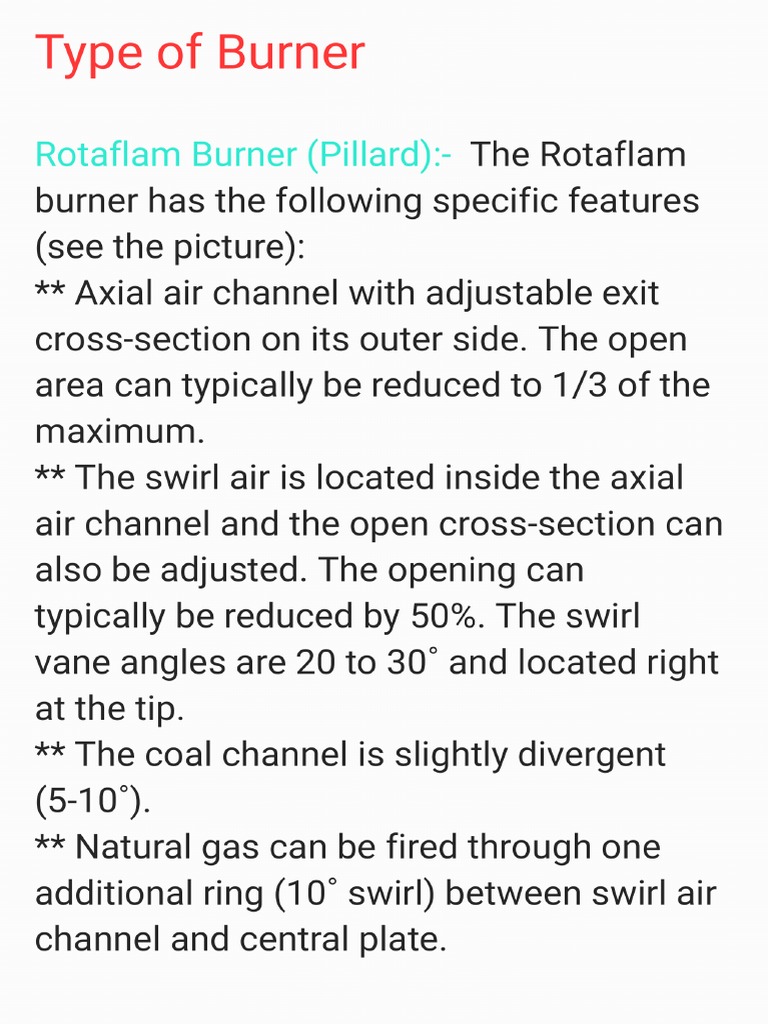Type of Burner Used in Cement Plant | PDF