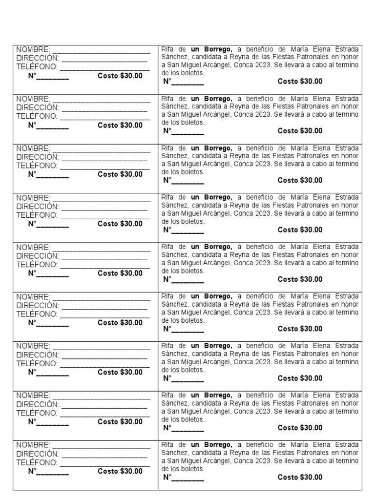 Boletos Elena Estrada Sanchez | PDF