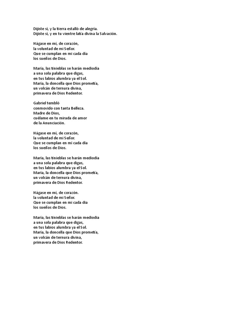 Dijiste Si - Canción A Maria | PDF