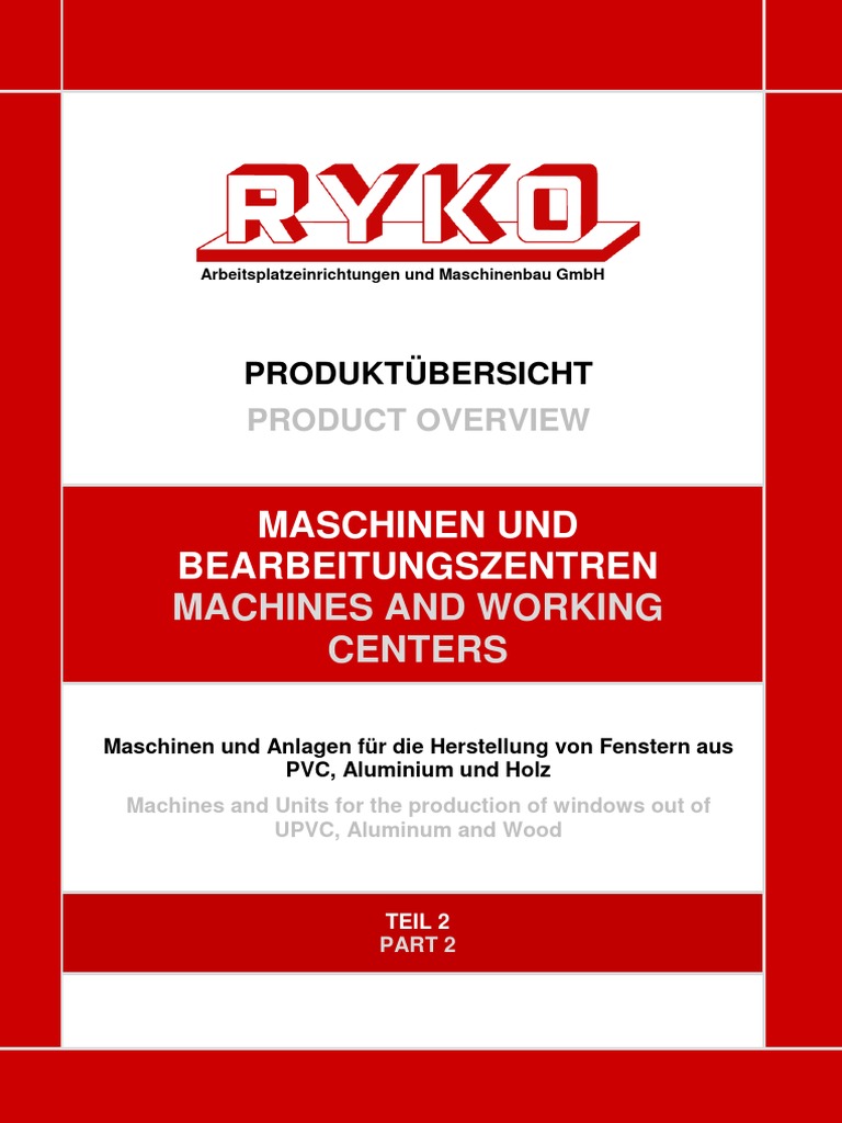 RYKO Maschinenkatalog T2 | PDF