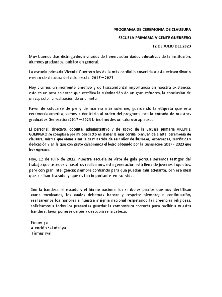 Programa Honores 2023 | PDF