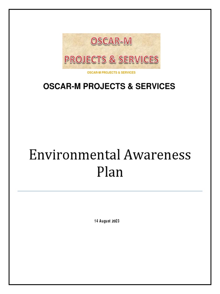 Environmental Awareness Plan | Download Free PDF | Employment ...