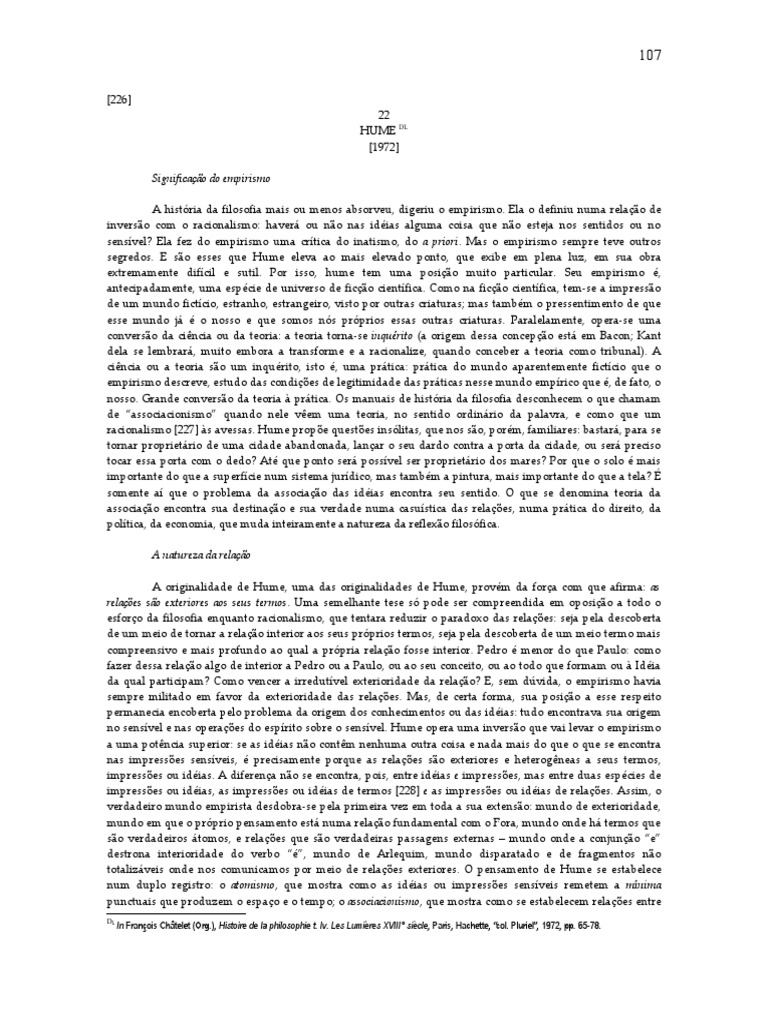 Hume - Deleuze - A Ilha Deserta | PDF