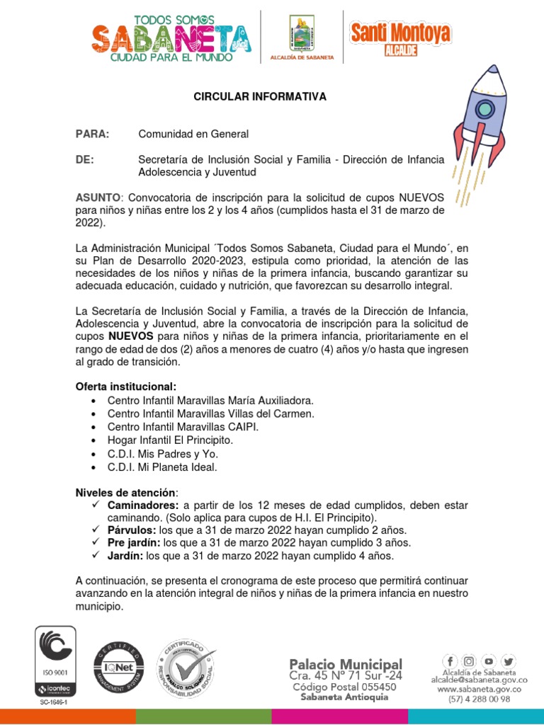 Circular Informativa | PDF