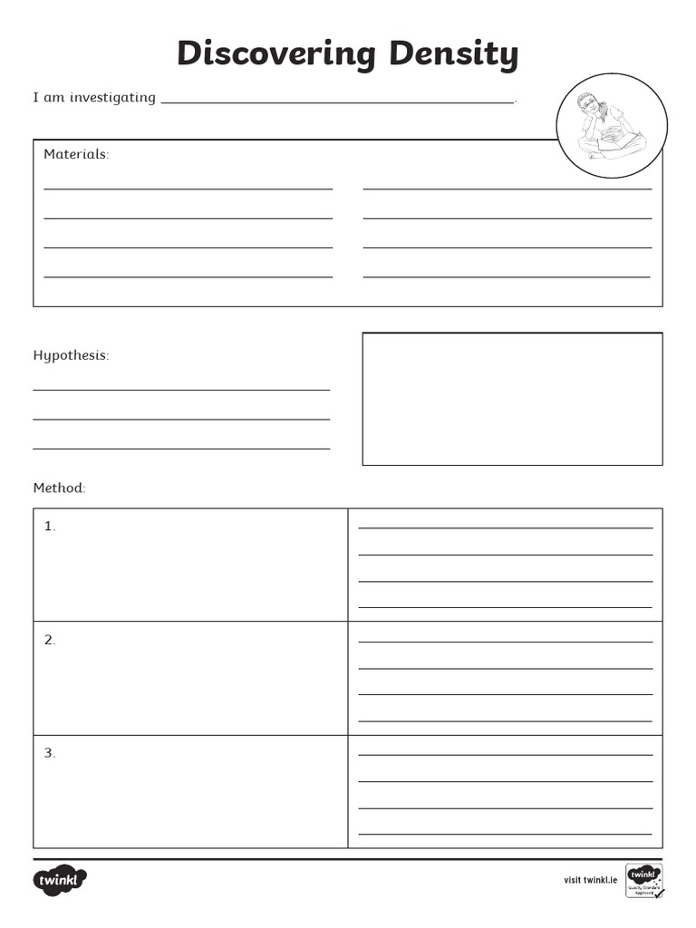 Discovering Density Experiment Write-Up Activity Sheet | PDF