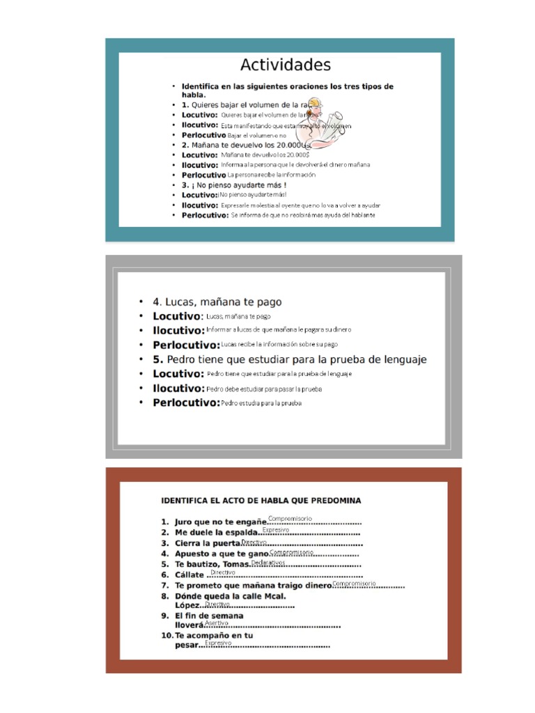 Actividades Actos de Habla | PDF