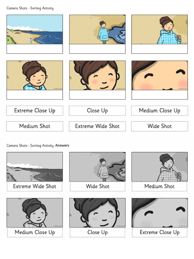 T L 5307 Camera Shots and Angles Worksheet - Ver - 2 | PDF