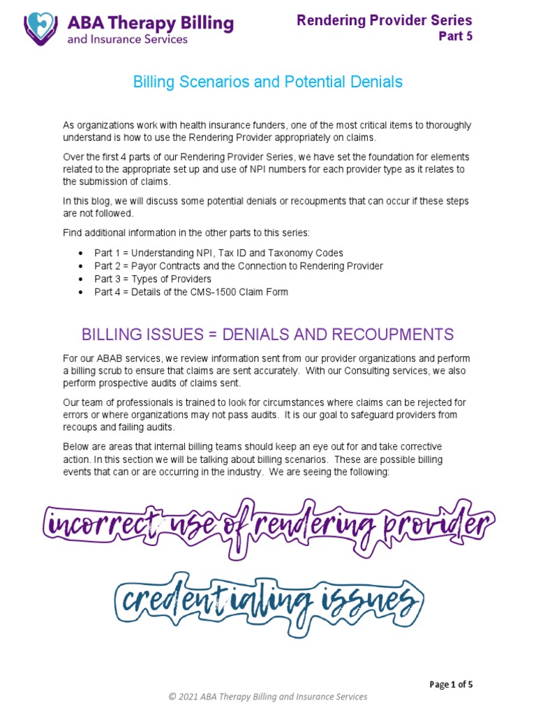 Billing Tips for ABA Providers | PDF