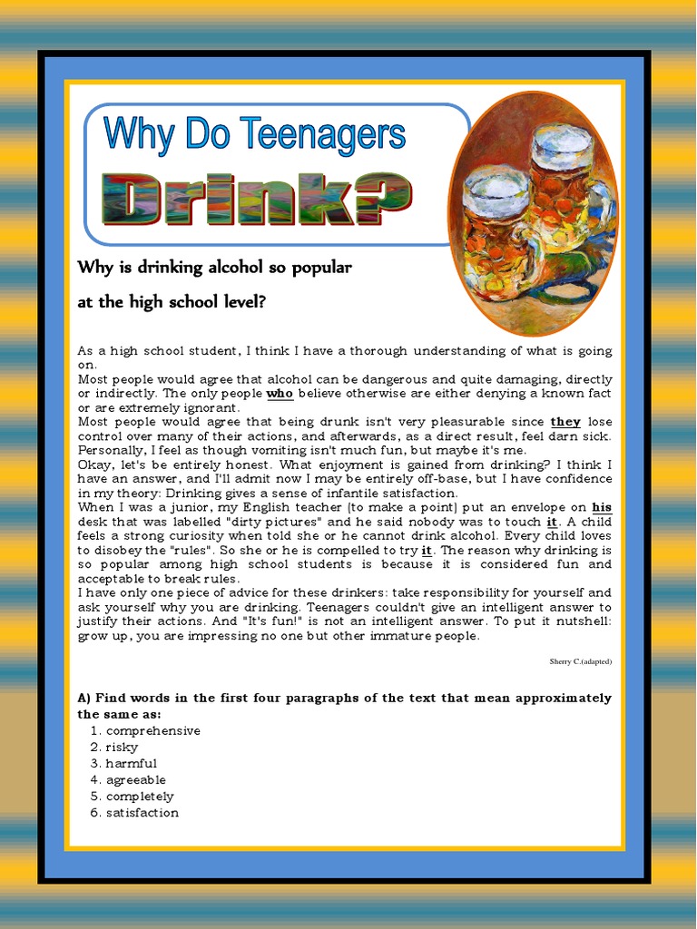 Why Do Teenagers Drink Reading | PDF
