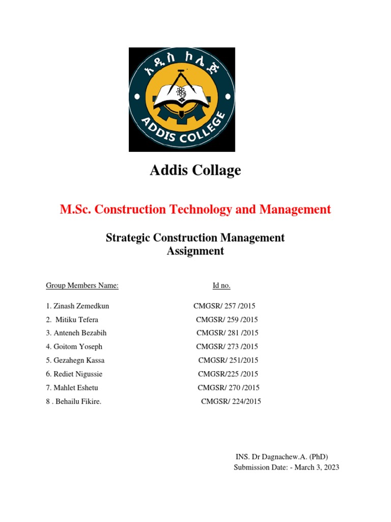 Strategic COTEM Assignment FINAL For SUB (G-5) | PDF | Building ...