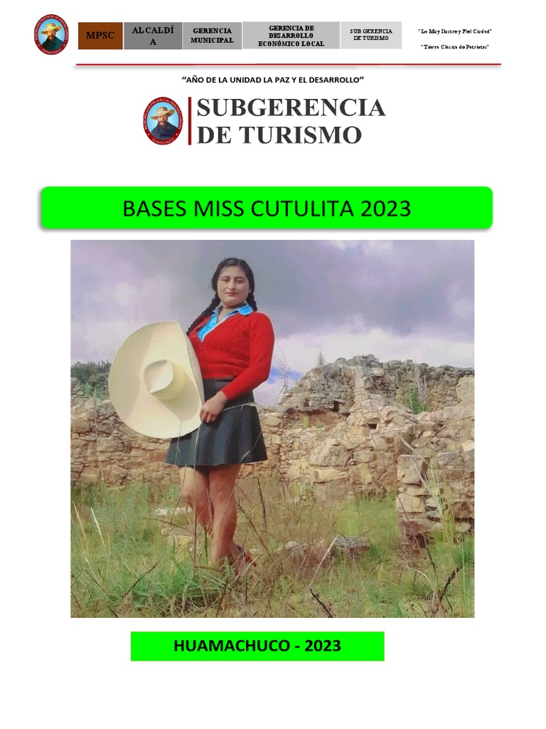 Bases Miss Cutulita 2023 | PDF