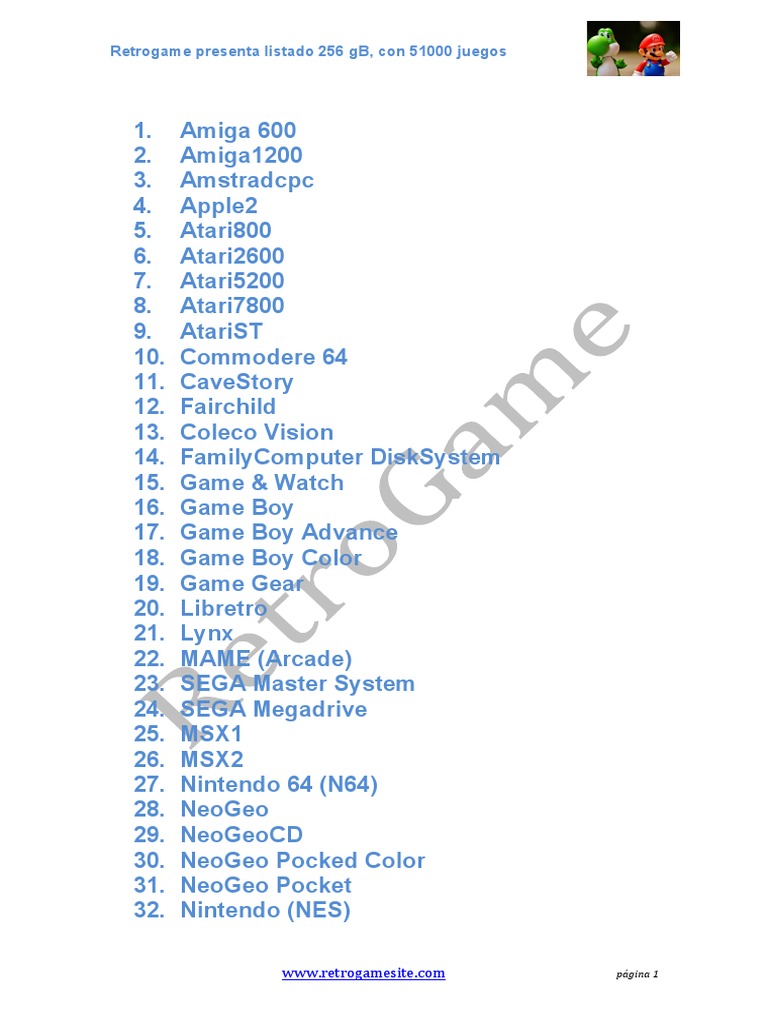 Listado Juegos 256gB 51000 | PDF | Video Game Hardware | Video Game Consoles