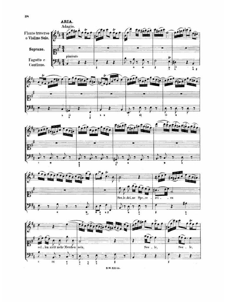 Bach Osteroratorium Sopran Arie BWV 249 Partitur | PDF