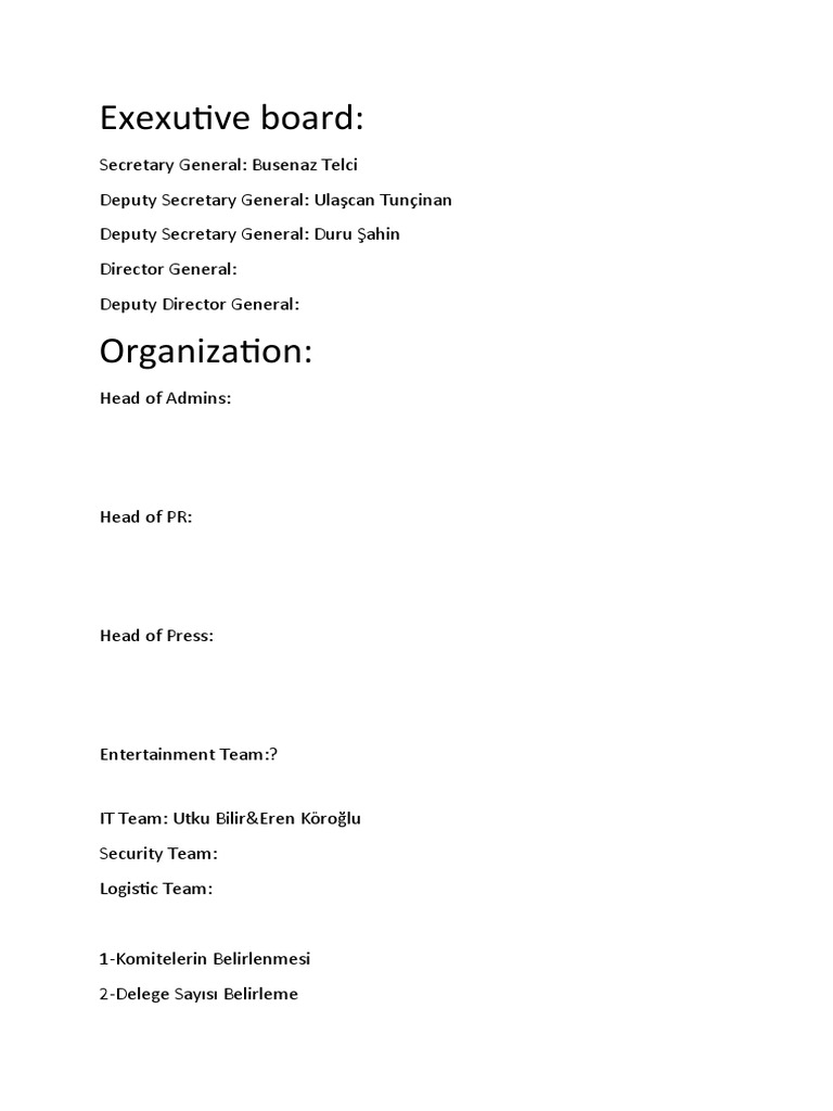 Exexutive Board | PDF