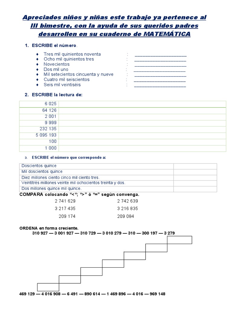 Vacaciones Matematica | PDF | Matemática Elemental | División (Matemáticas)
