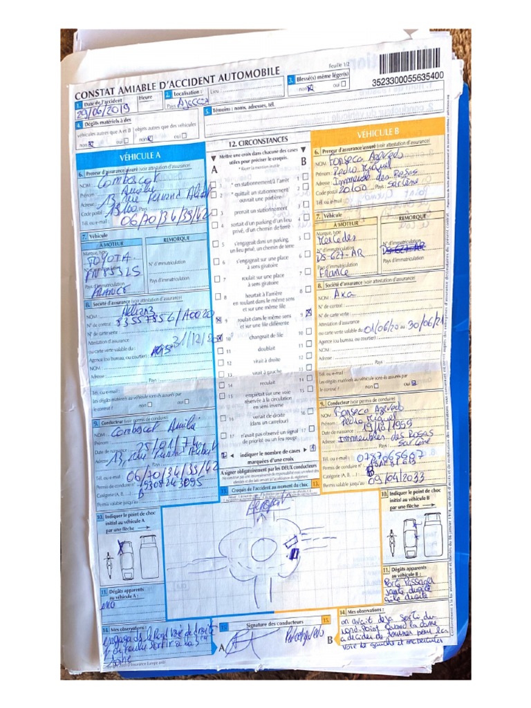 Constat Amiable D'accident Automobile | PDF