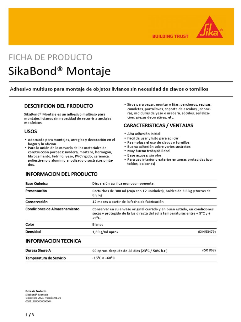 Sikabond Montaje | PDF
