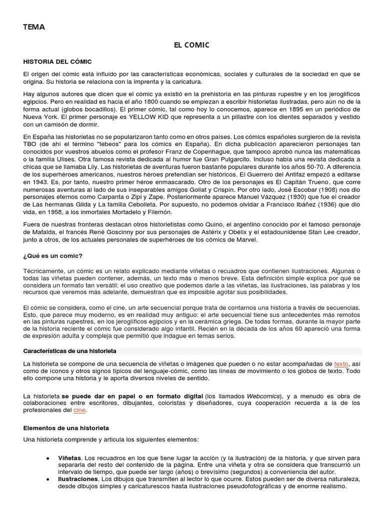 Qué Es Un Comic | PDF | Cómics | Caricaturas