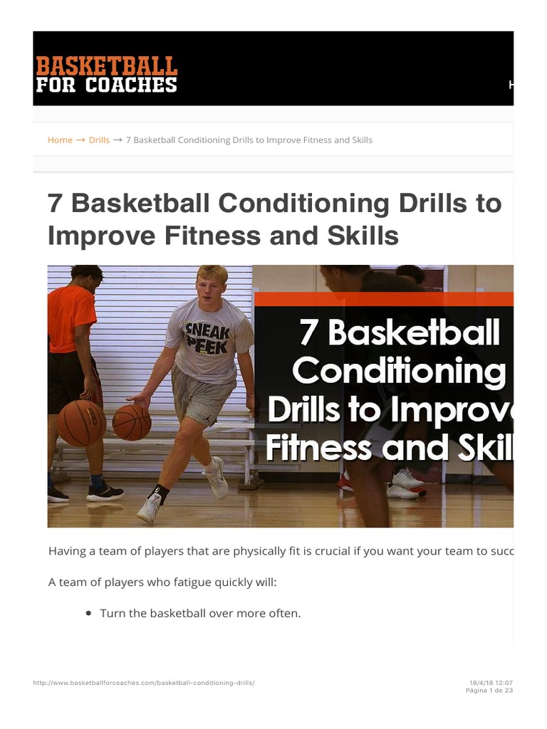 7 Basketball Conditioning Drills | Download Free PDF | Indoor Sports ...