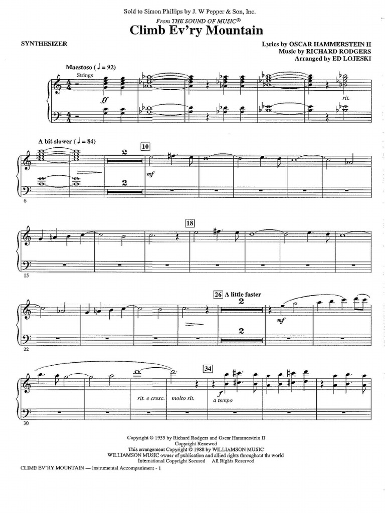 Climb Every Mountain - TIM - Strings | PDF