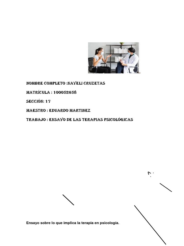 Terapia Psicologicas Ensayo | PDF Terapia Psicologicas Ensayo | PDF