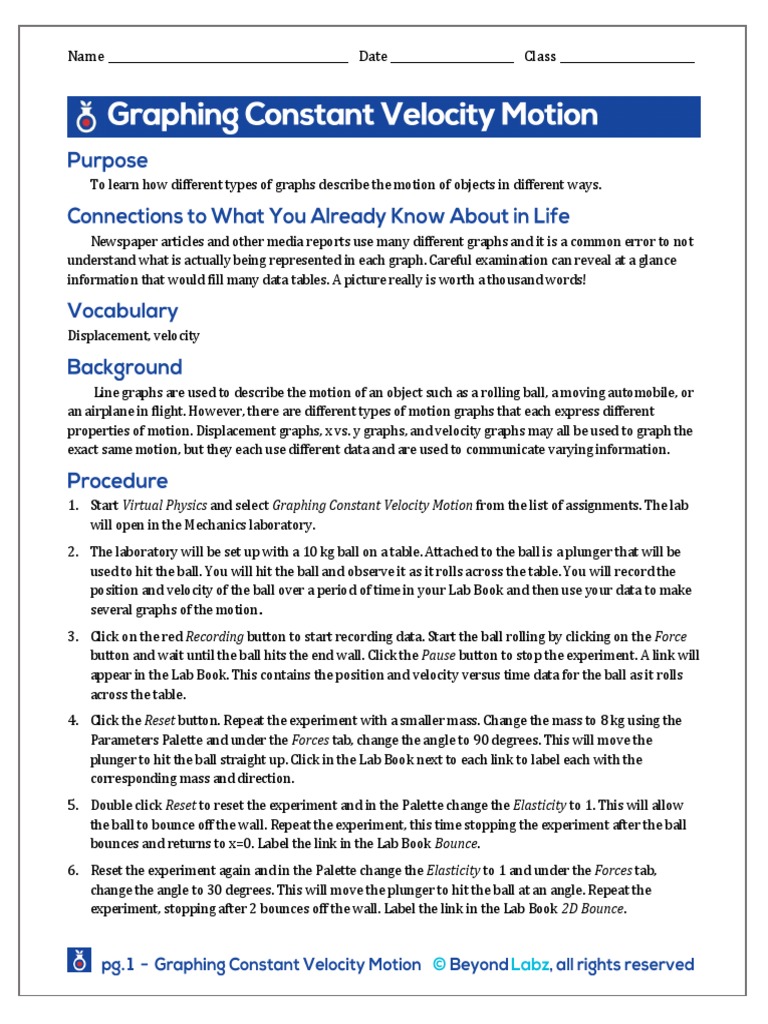 Constant Motion-1 | PDF