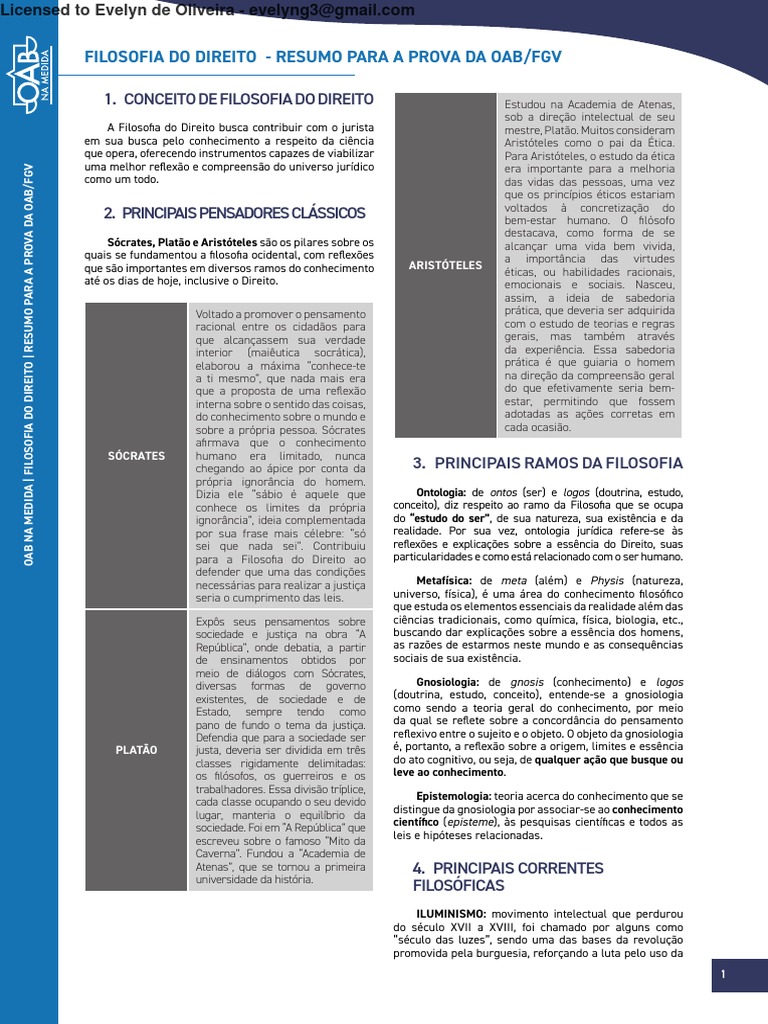 Resumo de Filosofia | PDF