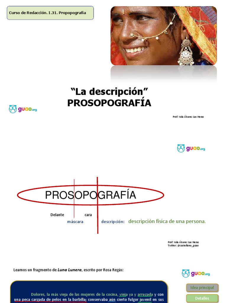 Prosopografía: Descripción de Personajes | PDF