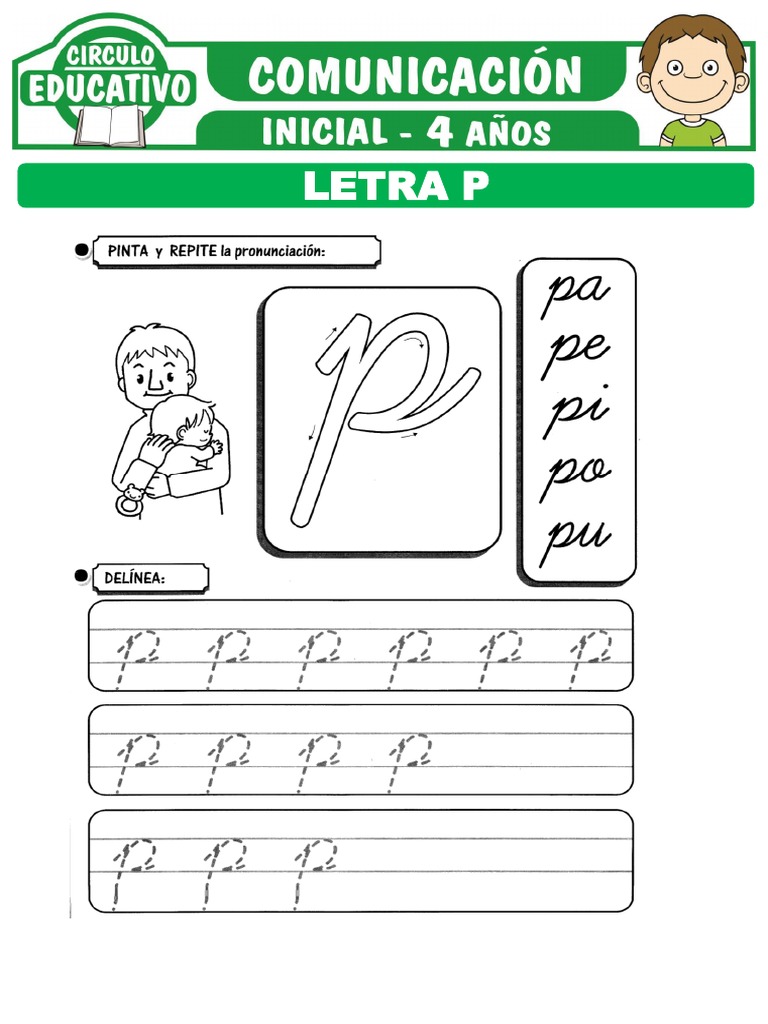 La Letra P para Ninos de Cuatro Anos | PDF | Artes del Lenguaje y ...