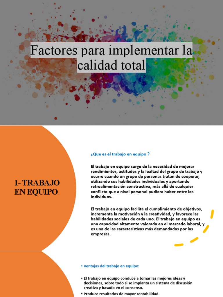 Factores para Implementar La Calidad Total | PDF | Business | Calidad (comercial)