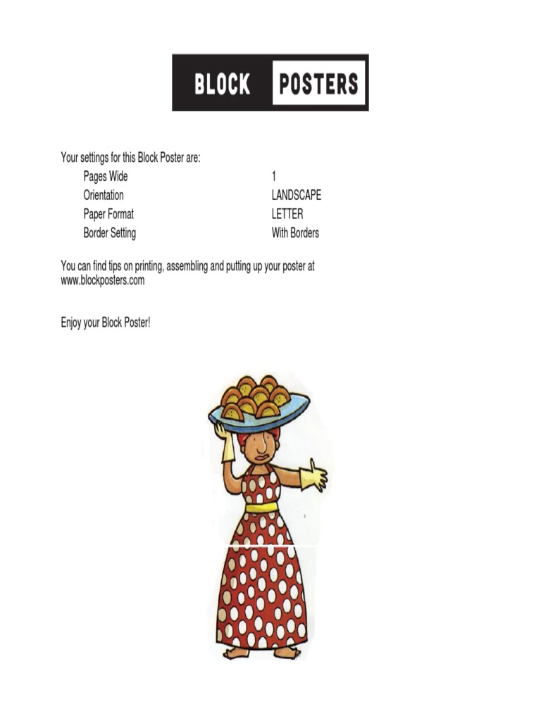 Block Poster Printing Settings Guide | PDF