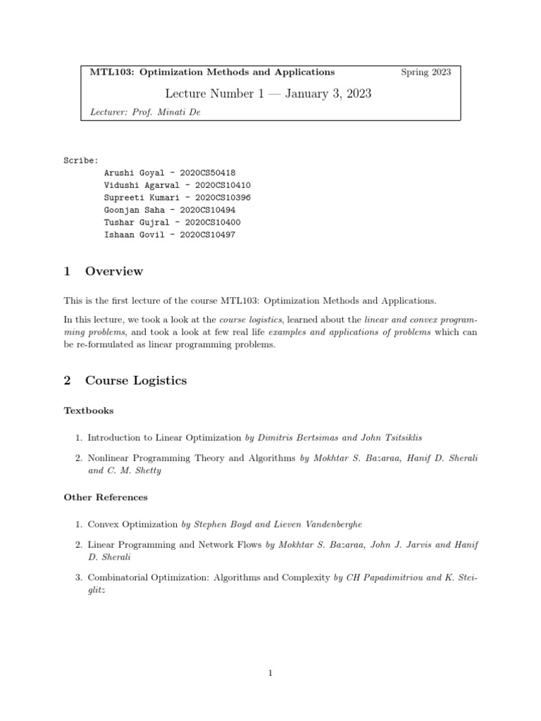 Lecture 1 Pdf