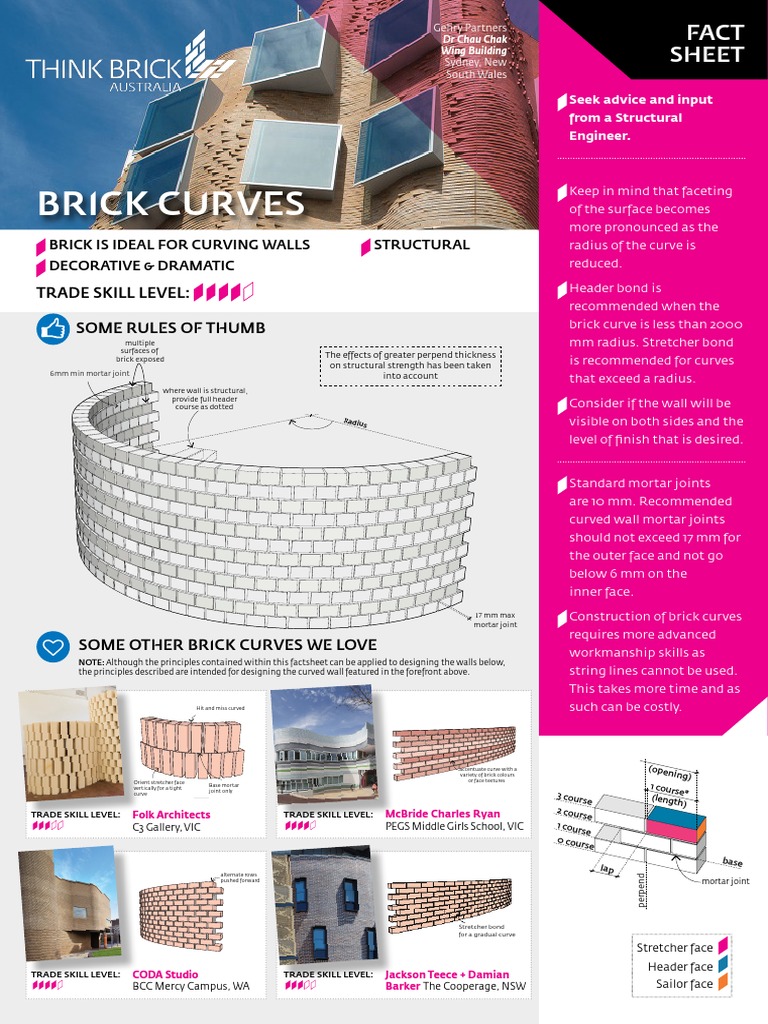 Designing Curved Brick Walls: Guidelines | PDF